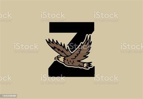 Z 초기 문자 디자인으로 비행 독수리의 라인 아트 일러스트 갈고리 발톱에 대한 스톡 벡터 아트 및 기타 이미지 갈고리 발톱 검은색 권위 Istock