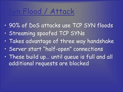 Ppt Detecting Syn Flooding Attacks Powerpoint Presentation Free Download Id1224844