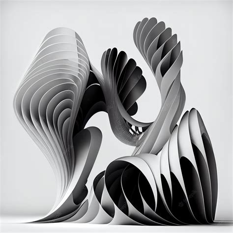 premium photo abstract art of 3d curved lines background forming