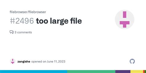 Too Large File · Issue 2496 · Filebrowserfilebrowser · Github