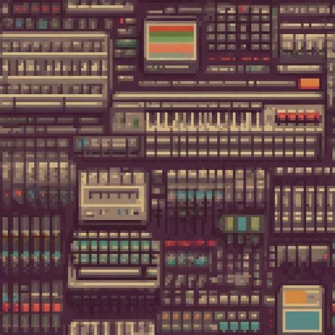 Pixel Art Keyboard Showcases Classic Design With Vibrant Buttons Premium AI Generated Image