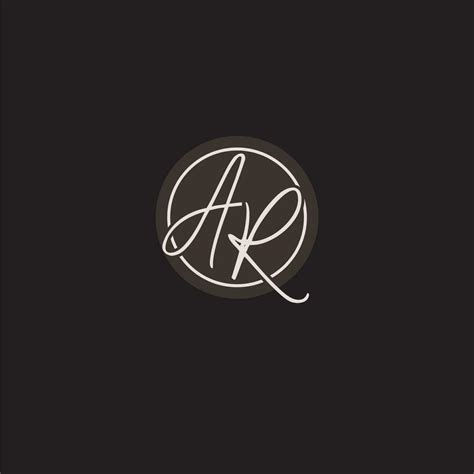 Initials Ar Logo Monogram With Simple Circle Line Style 28106214 Vector Art At Vecteezy
