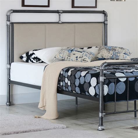 Brooklyn King Size Industrial Scaffold Metal Pipe Bed Frame Wilko