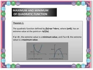 QUADRATIC FUNCTIONS PPTX