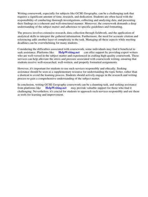 Gcse Geography Rivers Coursework Examples Pdf River Length