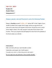 Assignment 7 2021F 2 Pdf CSD 1133 2021F Babe ID Babe Name Assignment 7 Design