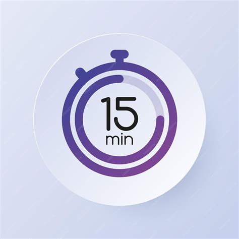 Premium Vector 15 Minutes Timer Icon Label Banner