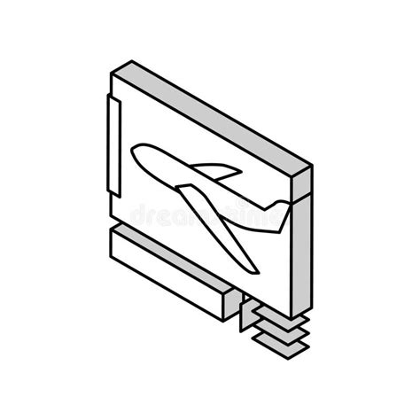 Airplane Crash Test Isometric Icon Vector Illustration Stock Vector
