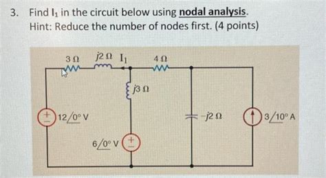 3. Find I1 in the circuit below using nodal analysis. | Chegg.com