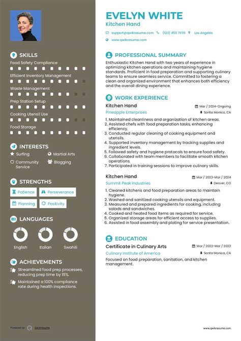 Kitchen Hand Resume Amp Writing Guide Kitchen Hand Resume 4 Handshake