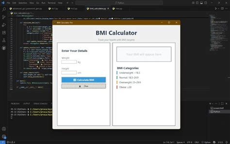 Python Tkinter Gui Bmicalculator Internshipjourney Oasisinfobyte