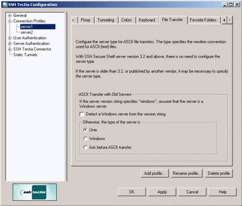 Defining Connection Profiles