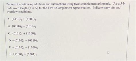 solved perform the following additions and subtractions