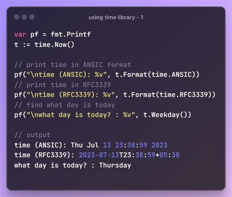 common time package operations r learn golang