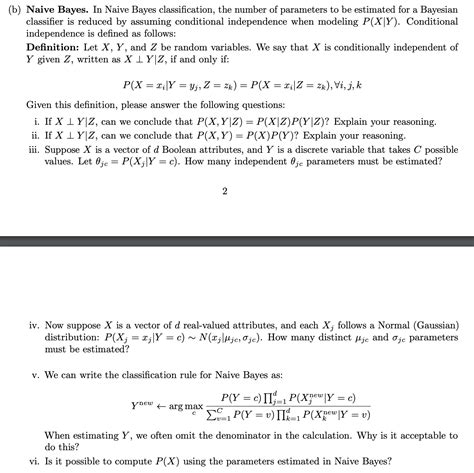 Solved B ﻿naive Bayes In Naive Bayes Classification The