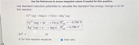 Solved Use Measured Cell Potential To Calculate