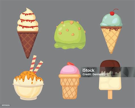 벡터 만화 아이스크림 그림의 컬렉션입니다 여름 음식입니다 0명에 대한 스톡 벡터 아트 및 기타 이미지 0명 Popsicle Stick 귀여운 Istock