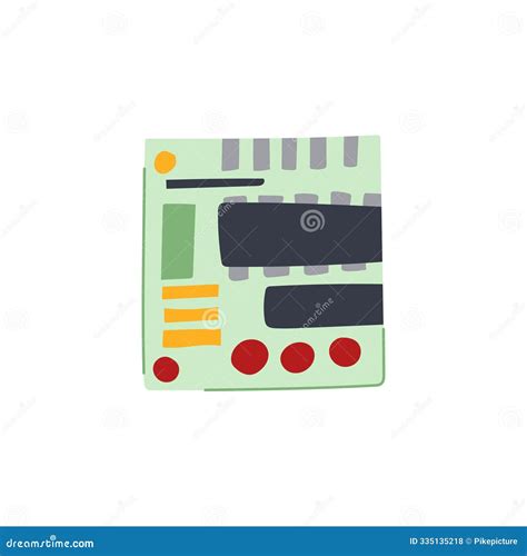 Arduino Microcontroller Cartoon Vector Illustration