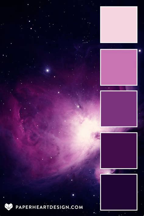Purple Nebula Space Color Palette Color Palette Challenge Pantone