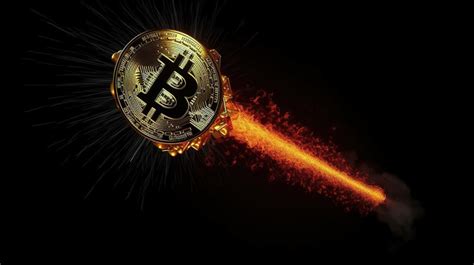 Explode Bitcoin Explodes Out Of The Black Sky With Smoke Backgrounds