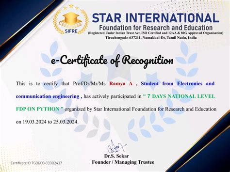 Completed Python Course By Star International Foundation Ramya A Posted On The Topic Linkedin