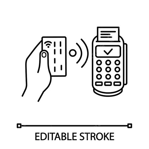 Nfc Payment Linear Icon Art Near Shopping PNG And Vector With Transparent Background For Free