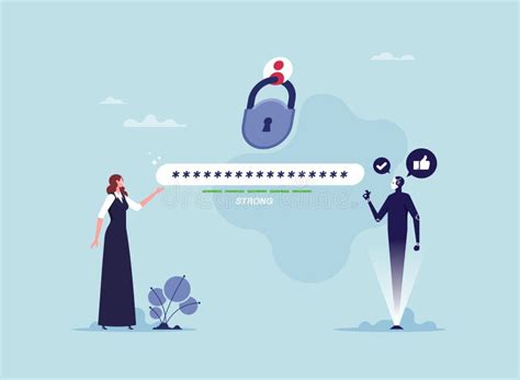 Strong Password For Cyber Security Concept Stock Illustration