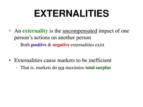 Externalities Meaning