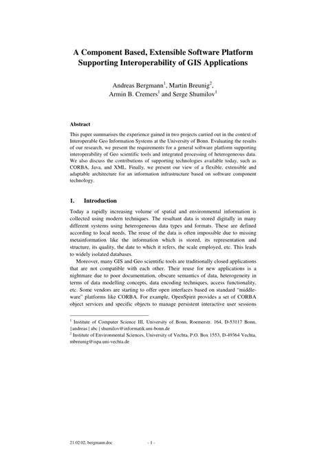 [pdf] a component based extensible software platform supporting