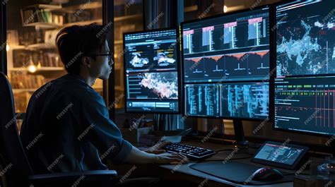 premium ai image a data professional exploring statistical models on