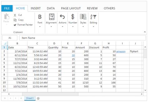 Cell Range In Javascript Spreadsheet Widget Syncfusion