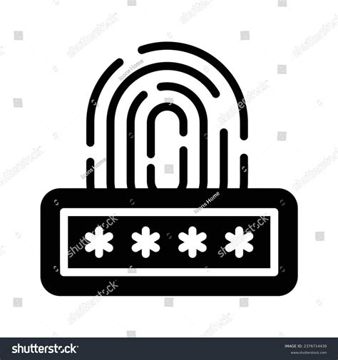 Fingerprint Cyber Security Icon Digital Security Stock Vector Royalty Free 2376714439