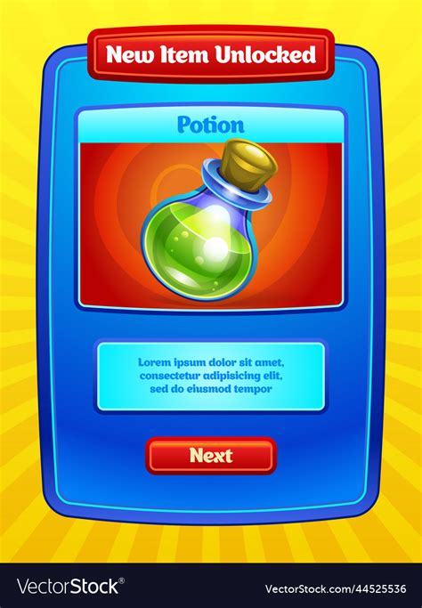 Game Ui Royalty Free Vector Image VectorStock