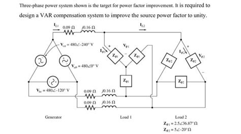 Solved Three Phase Power System Shown Is The Target For Chegg Com