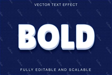 bold white 3d font style effect free vector file