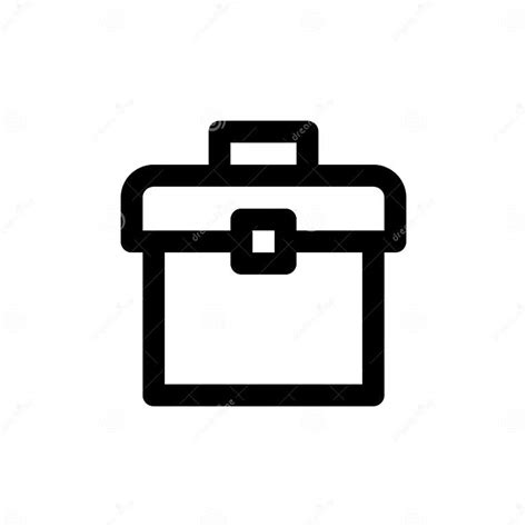 Tool Box Outline Vector Icon Thin Line Black Tool Box Icon Flat Vector Simple Element