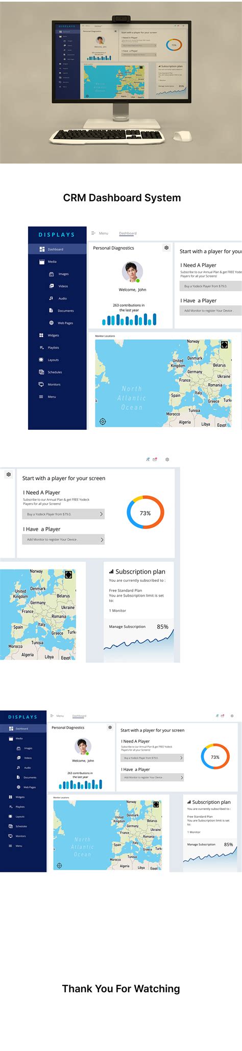 CRM Software Dashboard Design On Behance