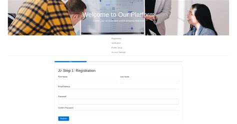 Account Setup Guide Free Html Bootstrap Component