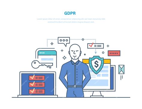 Premium Vector General Data Protection Regulation Gdpr Guaranteed