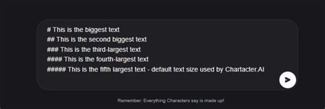 How To Make Text Big In Characterai Pttrns