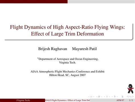 Flight Dynamics Of High Aspect Ratio Flying Wings The Aoe Home