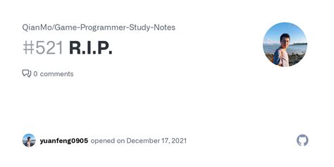R I P Issue Qianmo Game Programmer Study Notes Github