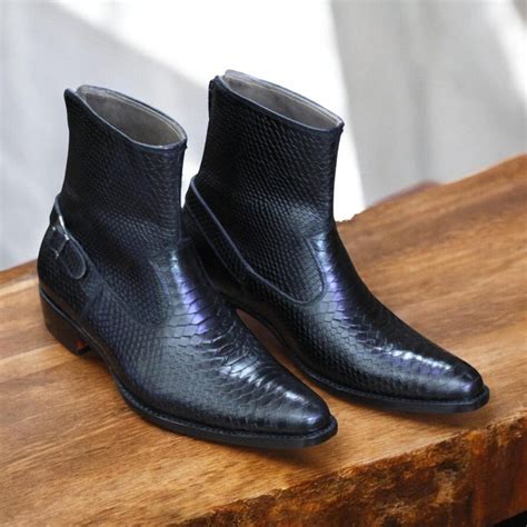 Snake Skin Boots Etsy