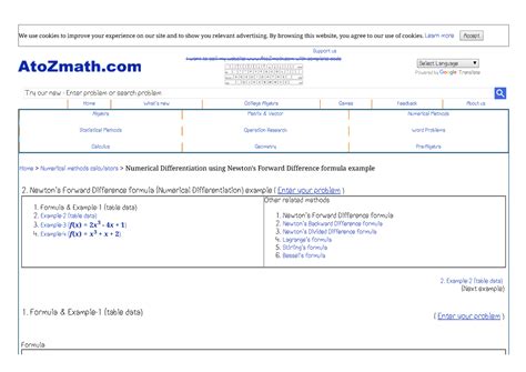 Newton S Forward Difference Formula Numerical Differentiation Formula We Use Cookies To