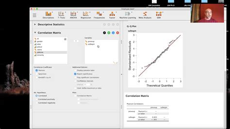 jasp tutorial simple regression youtube