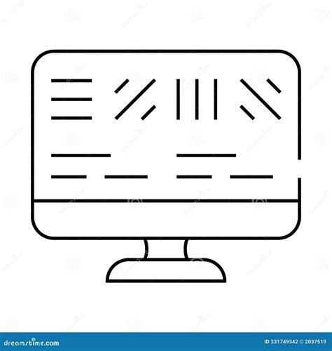 Astigmatism Test Ophthalmology Line Icon Vector Illustration Stock