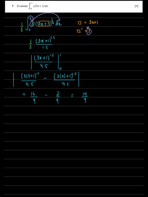 P1 Integration Worksheet Pdf