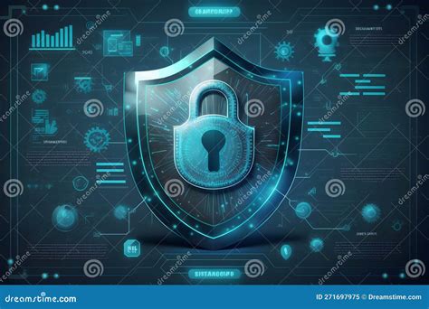 Padlock With Keyhole Icon In Personal Data Security Illustrates Cyber Data Or Information