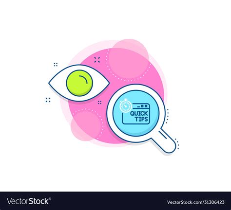 Quick Tips Line Icon Helpful Tricks Sign Vector Image