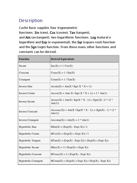 atn function pdf trigonometric functions exponential function
